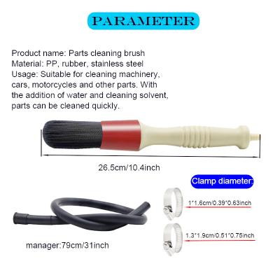 China Hard PBT Brush Parts Washing Brush Set Heavy Oil Stain Cleaning Brush with Hose 500mm for sale