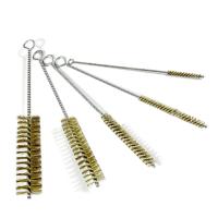 China Copper Pipe Cleaning Brush 25mm Bristle Inner Hole Rust Removal Deburring Tool for sale