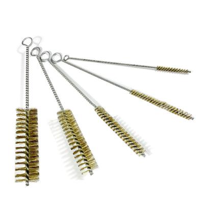 China Copper Pipe Cleaning Brush 25mm Bristle Inner Hole Rust Removal Deburring Tool for sale