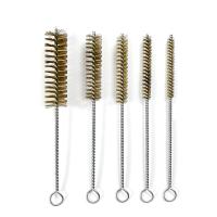 China Copper Pipe Cleaning Brush 25mm Bristle Inner Hole Rust Removal Deburring Tool for sale