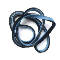 China Industrial Rubber Base Stainless Steel Wire Strip Brush Spiral Belt Cleaning Brush Custom Length for sale