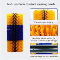China Cow Scraping Cattle Brush Scratch Brush for Horse Livestock Massage 2 Inch Bristle Nylon for sale