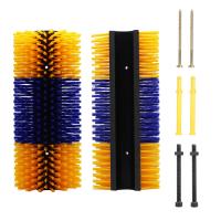China Nylon Cattle Brush Half Side Thick Tickle Brush for Livestock Cleaning 20cm for sale