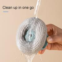 China Multi-Purpose Kitchen Pot Brush Stainless Steel Wire Heat Resistant Dish Cleaning Tool 20cm for sale