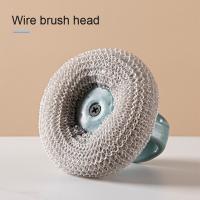 China Multi-Purpose Kitchen Pot Brush Stainless Steel Wire Heat Resistant Dish Cleaning Tool 20cm for sale