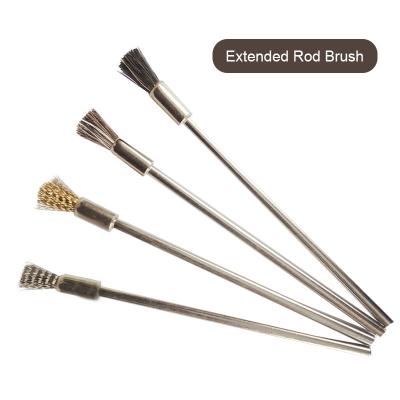 China Customized Stainless Steel Copper Bristle Horse Hair Wire Brush with Rod 50-100mm for sale