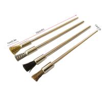 China Customized Stainless Steel Copper Bristle Horse Hair Wire Brush with Rod 50-100mm for sale