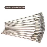 China Customized Stainless Steel Copper Bristle Horse Hair Wire Brush with Rod 50-100mm for sale