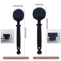 China Coffee machine silicone cleaning brush coffee brush Long handle brewing head cleaning brush for sale