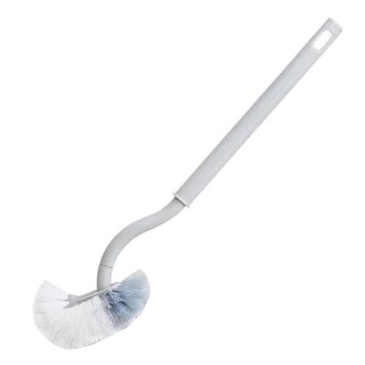 China Long Handle Toilet Brush Wall Hanging Soft Hair S-Shaped Design 30cm for sale