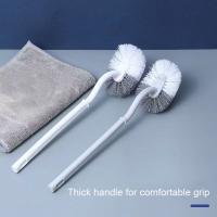 China Long Handle Toilet Brush Wall Hanging Soft Hair S-Shaped Design 30cm for sale