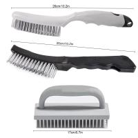 China Industrial Stainless Steel Cleaning Brush with Plastic Handle 6 Inch Heavy Duty Scrubber for sale