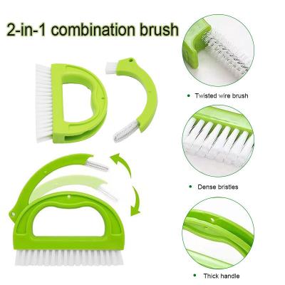 China 7 Piece Window Groove Cleaning Brush Set with Floor Tile Gap Brush PP Bristles for sale