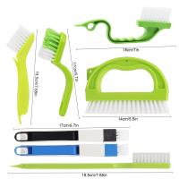 China 7 Piece Window Groove Cleaning Brush Set with Floor Tile Gap Brush PP Bristles for sale