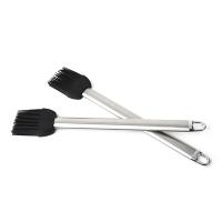 China High Temperature Silicone BBQ Basting Brush 24.8cm Stainless Steel Handle Grill Brush for sale