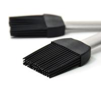 China High Temperature Silicone BBQ Basting Brush 24.8cm Stainless Steel Handle Grill Brush for sale