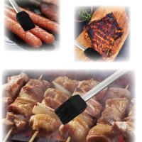 China High Temperature Silicone BBQ Basting Brush 24.8cm Stainless Steel Handle Grill Brush for sale