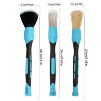 China Car Interior Detail Brush Set 3pcs PP Nylon Boar Hair for Air Vents Dashboards for sale