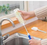 China L Shape No Dead End Cup Brush Clean Long Handle Bottle Brush for Household Detailing 30cm for sale