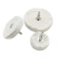 China Abrasive Clean Strip Cotton Cloth Buffing Wheel For Grinder 75mm for sale