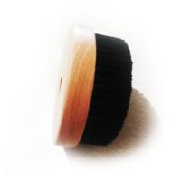 China 2 Inch Drill Brush Attachment with Wooden Handle for Car Detailing and Bathroom Cleaning for sale