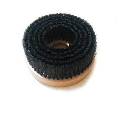 China 2 Inch Drill Brush Attachment with Wooden Handle for Car Detailing and Bathroom Cleaning for sale