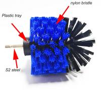 China 3pcs Bathroom Floor Electric Drill Cleaning Brush Plastic Handle for sale