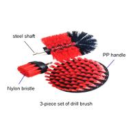 China Nylon Bristle Electric Drill Cleaning Brush Set 4inch Pp Handle for sale