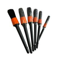 China Wholesale Car Detailing Round Head Interior Cleaning Brush Set 5 Sizes PP for sale
