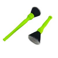 China Ultra Soft Detailing Car Cleaning Brush Set 16.5cm Green PP Bristles for sale