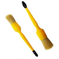 China Hog Hair Soft Bristle Car Cleaning Brush 19cm for Instrument Panel Detailing for sale