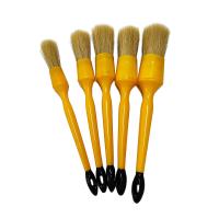 China Pig Bristle Car Detailing Brush Set 1000 MOQ Custom Size Auto Cleaning Tool for sale