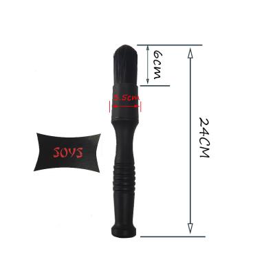 China Easy-Use Comfortable Grip Black Car Care Cleaning Brushes for sale