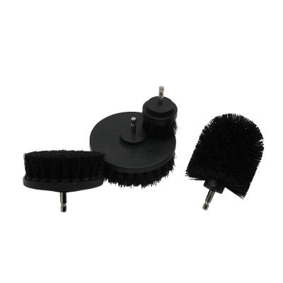 China PP Wire Electric Drill Cleaning Brush Set 6.5mm Hole 4 Piece Power Scrubber for sale
