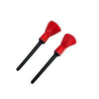 China Chemical Resistant Stiff Bristles 2 Pcs Car Auto Detailing Brush Set for sale