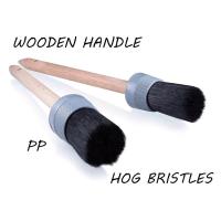 China Durable Wooden Handle Car Cleaning Brushes 22.5cm For Car Wheel for sale