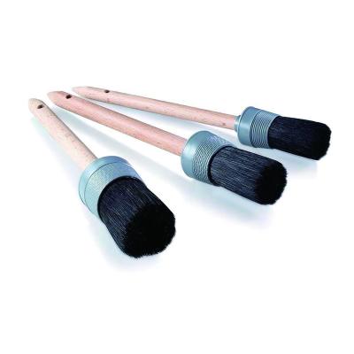 China Durable Wooden Handle Car Cleaning Brushes 22.5cm For Car Wheel for sale