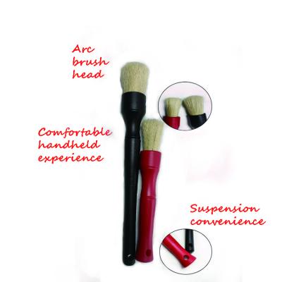 China Natural Boar Bristle Car Interior Detailing Brush 1000 Sets MOQ Custom Size for sale