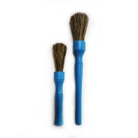 China Blue Detail Car Cleaning Brushes Set Hog Bristles PP Handle 18cm for sale