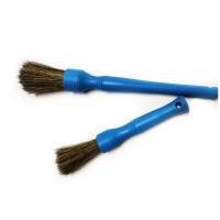 China Blue Detail Car Cleaning Brushes Set Hog Bristles PP Handle 18cm for sale