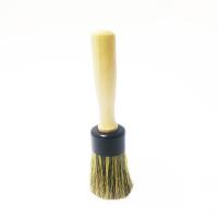 China 20cm Auto Detailing Car Cleaning Brush Wooden Handle Natural Horse Hair for sale