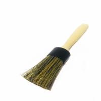 China 20cm Auto Detailing Car Cleaning Brush Wooden Handle Natural Horse Hair for sale
