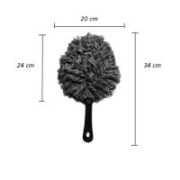 China 34cm Long Handle Microfiber Car Cleaning Brush Scratch Free for Exterior Interior for sale