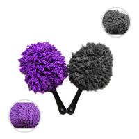 China 34cm Long Handle Microfiber Car Cleaning Brush Scratch Free for Exterior Interior for sale