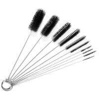 China Black Stainless Steel Long Wire Brush Pipe Cleaner 20.5cm Cotton Nylon for sale