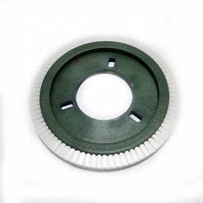 China Industrial Stenter Machine Nylon Filament Wheel Brush 2in Wild Boar Bristle Custom Size for sale