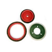 China Industrial Stenter Machine Nylon Filament Wheel Brush 2in Wild Boar Bristle Custom Size for sale