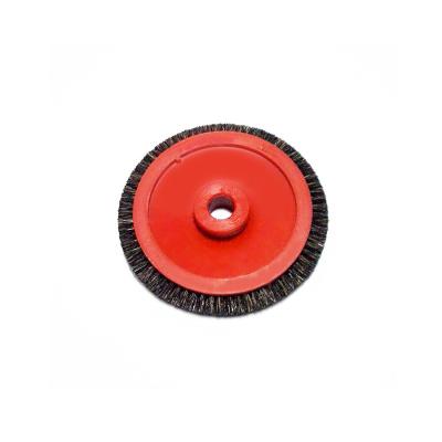 China Hog Hair Nylon Wheel Brush 159mm Brass Wire for Textile Machine Stenter Brush for sale