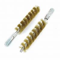 China 16cm Long Handle Pipe Cleaning Brush Steel Wire Nylon Tube Brush for 20-50mm Pipes for sale