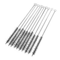 China Carbon Steel Wire Long Pipe Cleaning Brush 250mm Boiler Tube Cleaning Brush for sale